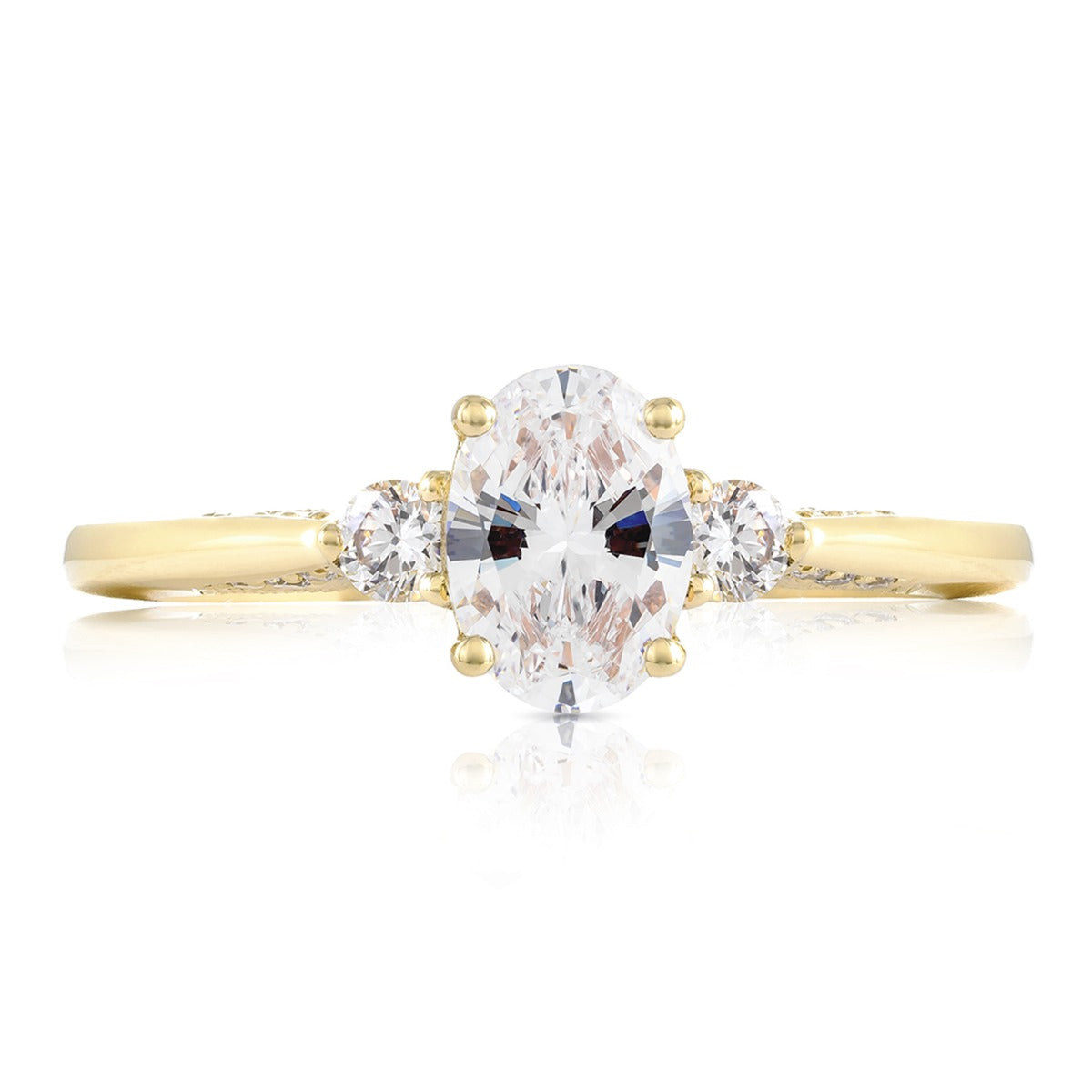 Simply Tacori 18K Yellow Gold Diamond Semi-Mount 2656OV7X5Y – Hannoush ...