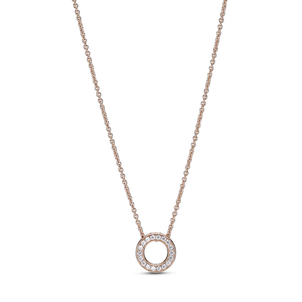 Pandora Logo Pavé Circle Collier Necklace 387436C01 – Hannoush Jewelers