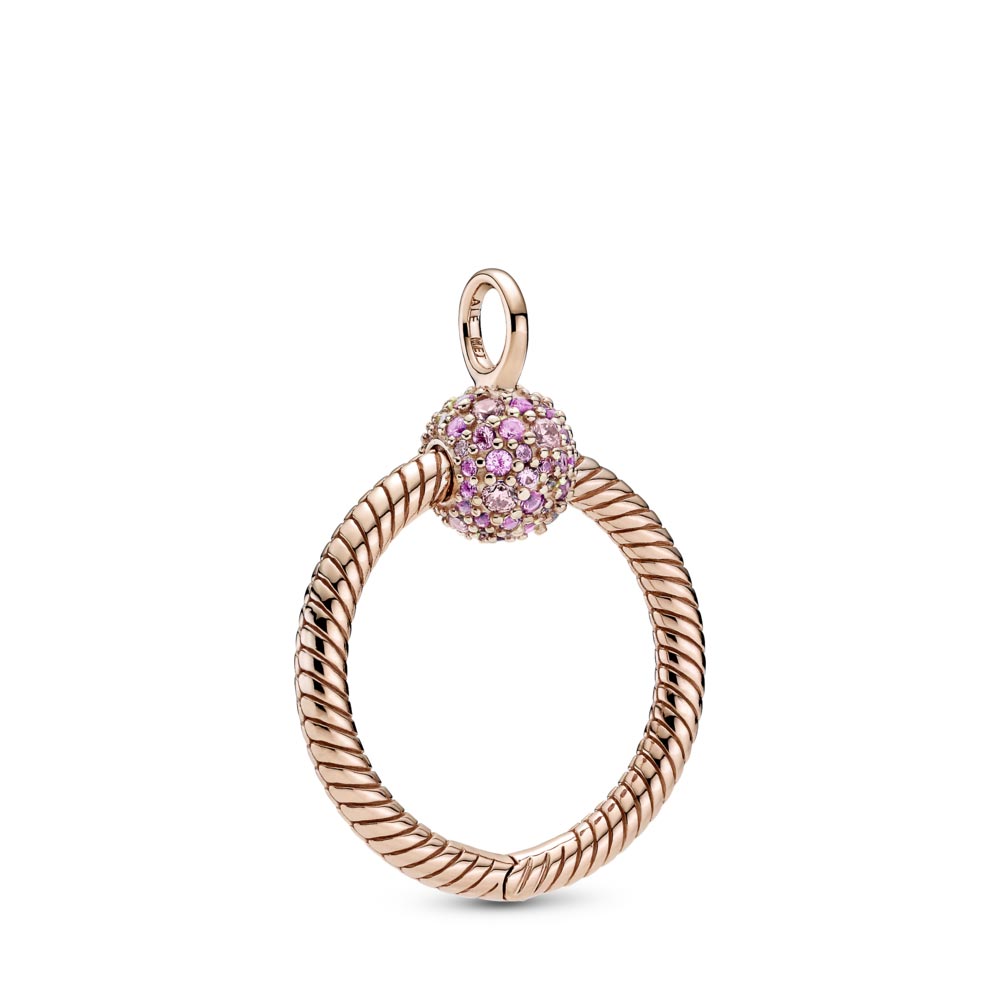 Pandora Moments Small Pavé O Pendant - Rose 389097C01 – Hannoush Jewelers