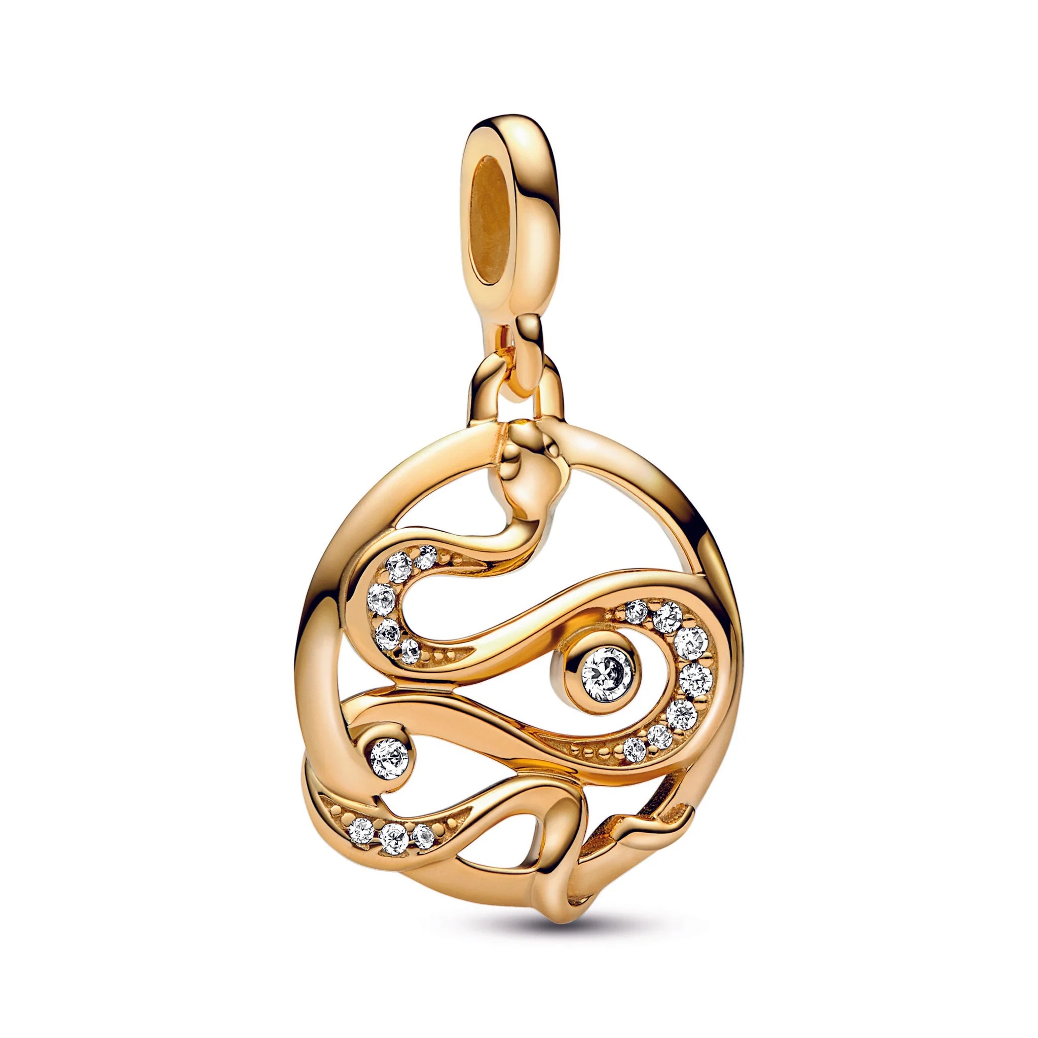 Pave Snake Medallion in Gold | Hannoush Jewelers