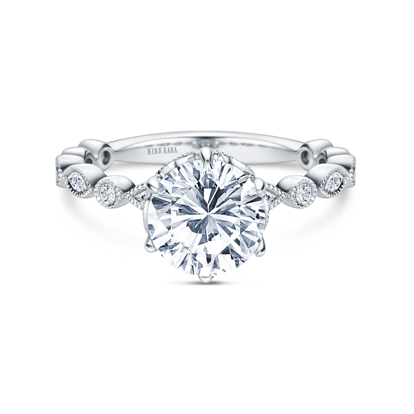 Marquise Round Boho Swirl Diamond Engagement Ring – Hannoush Jewelers