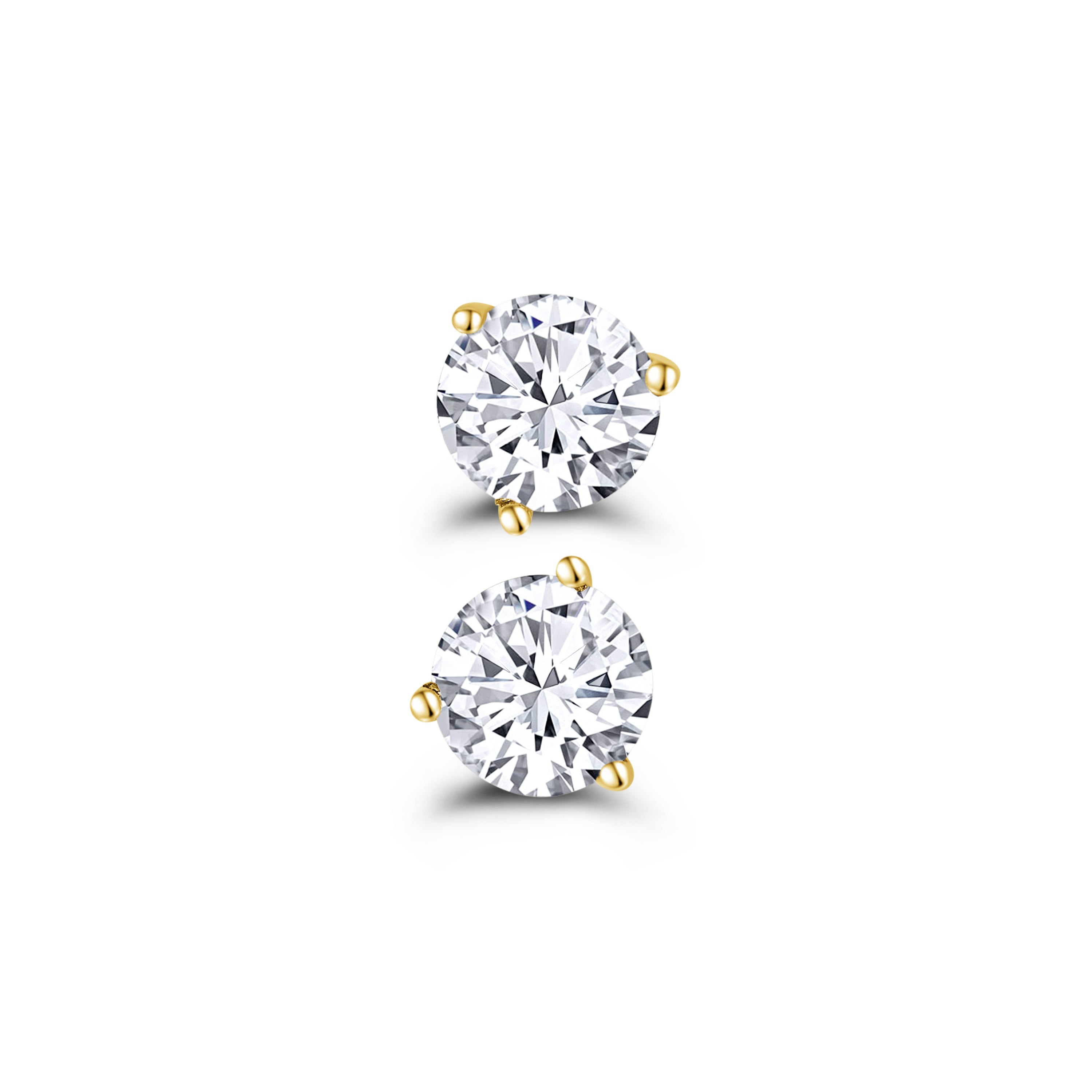 14K Yellow Gold Round Martini Diamond Earrings – Hannoush Jewelers