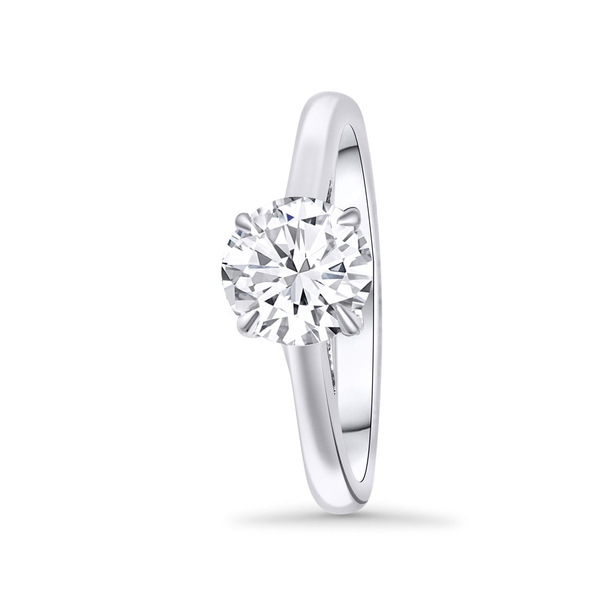 Round Lab Grown Diamond Solitaire Engagement Ring – Hannoush Jewelers