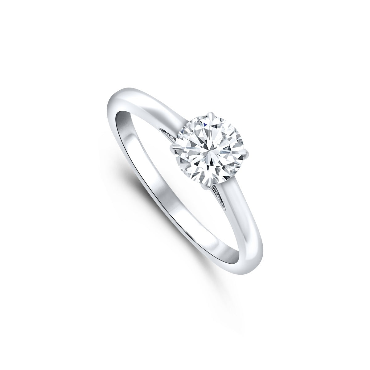 Round Solitaire Lab Grown Diamond Engagement Ring – Hannoush Jewelers