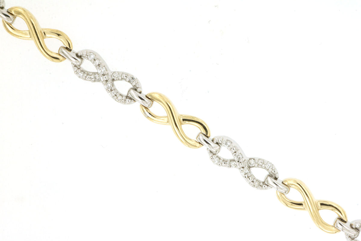 14KTT Yellow Gold Infinity Diamond Bracelet – Hannoush Jewelers