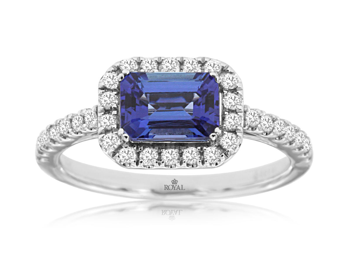 Tanzanite & Diamond Halo Ring – Hannoush Jewelers