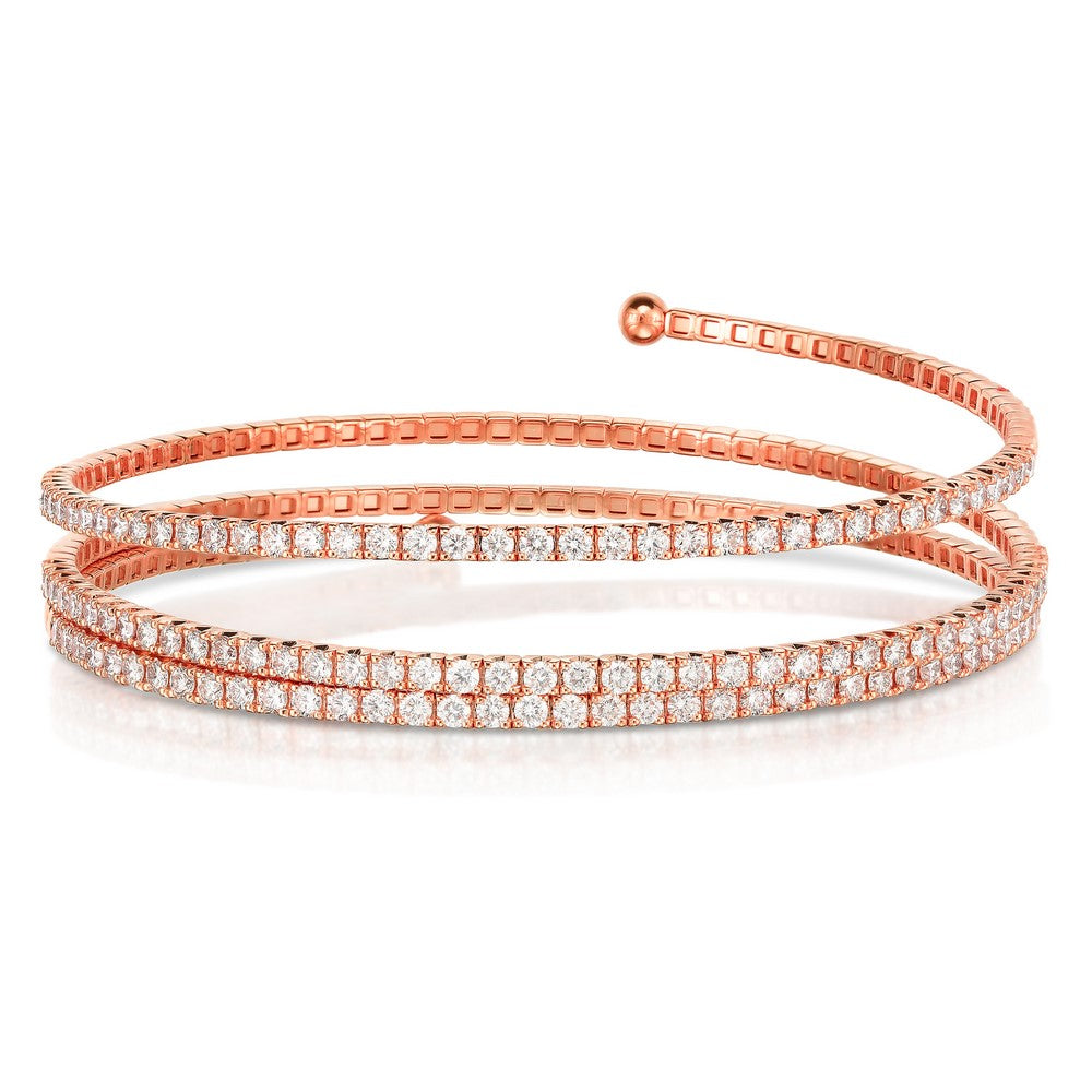 14K Rose Gold Diamond Bangle Bracelet – Hannoush Jewelers